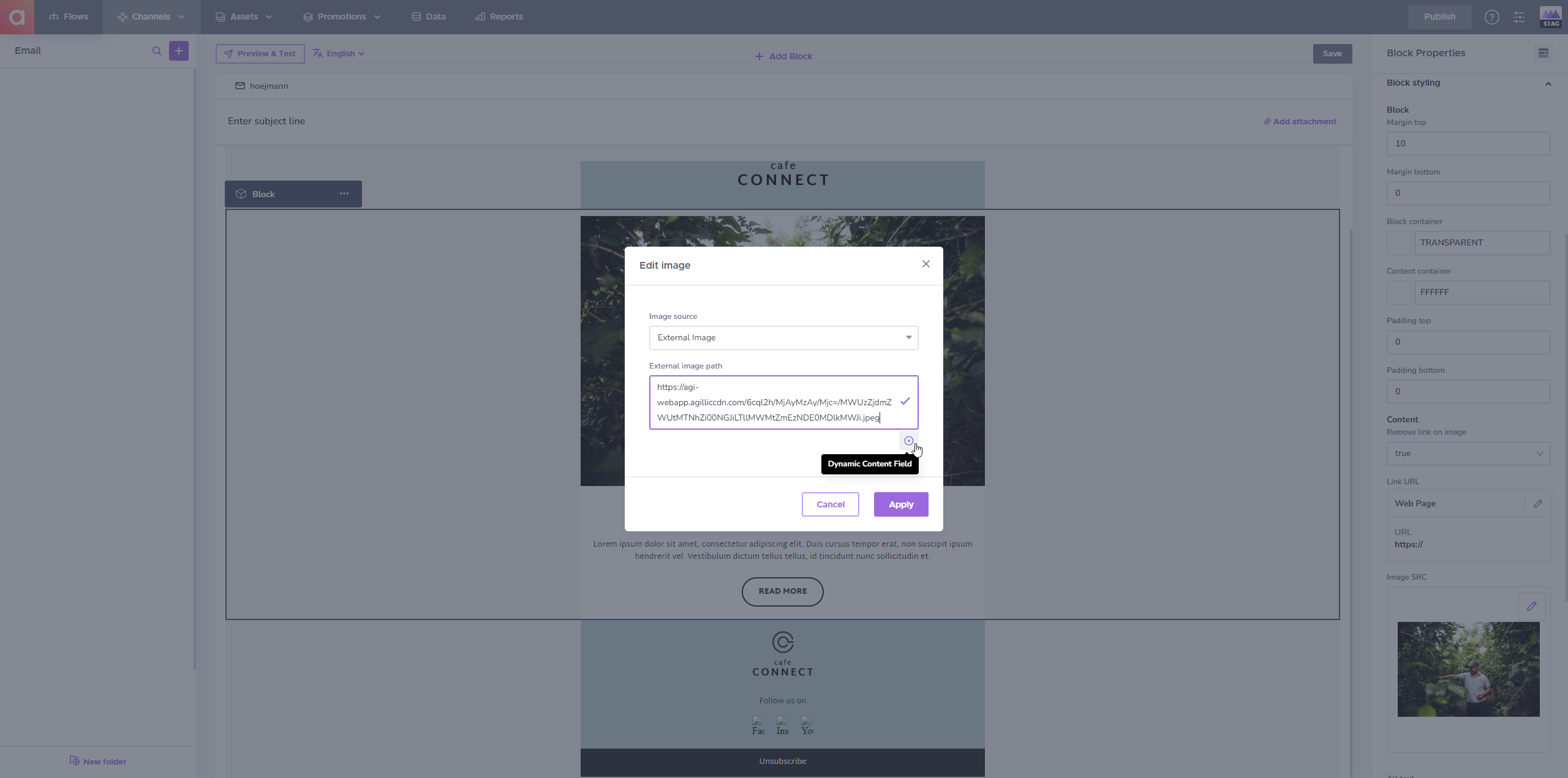 Personalising links and images – Agillic Support