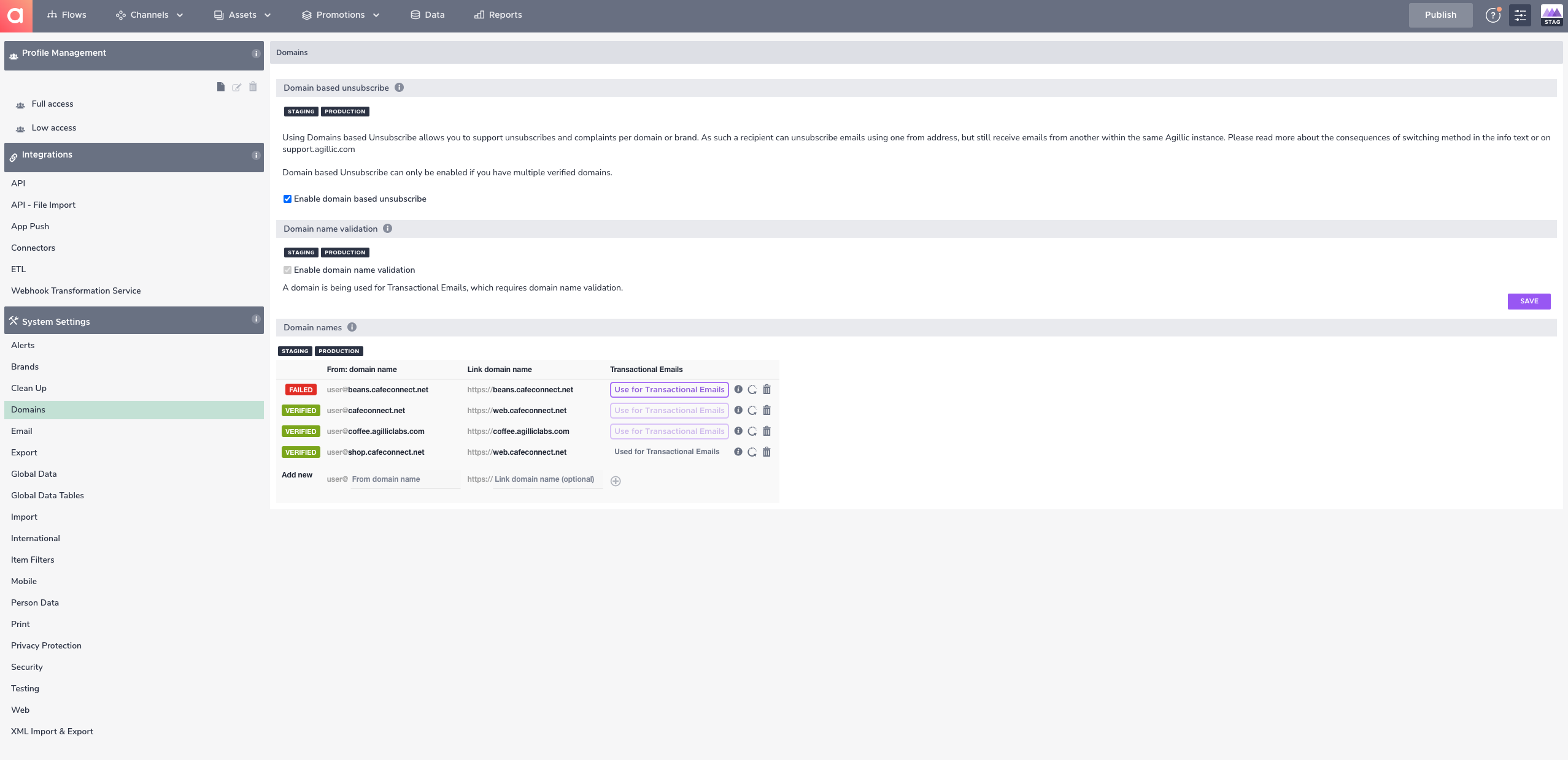 How to Add a Verified Domain to Agillic – Agillic Support