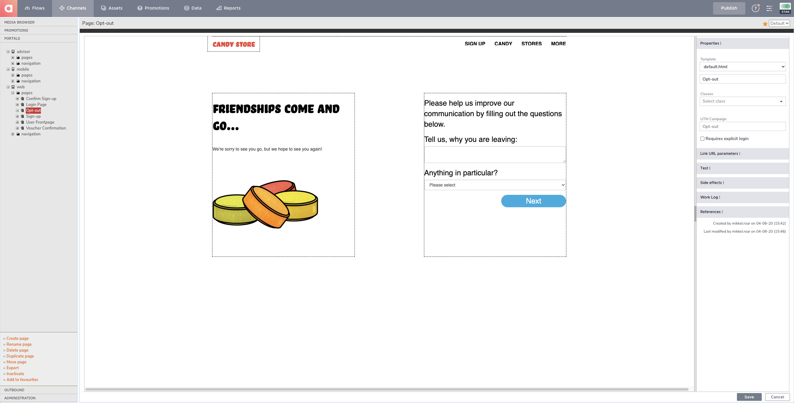 Setting up an Unsubscribe Survey – Agillic Support