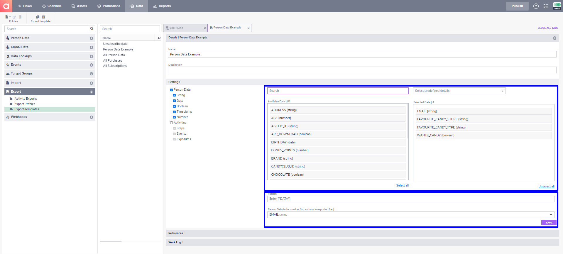 How to Create an Export Template – Agillic Support